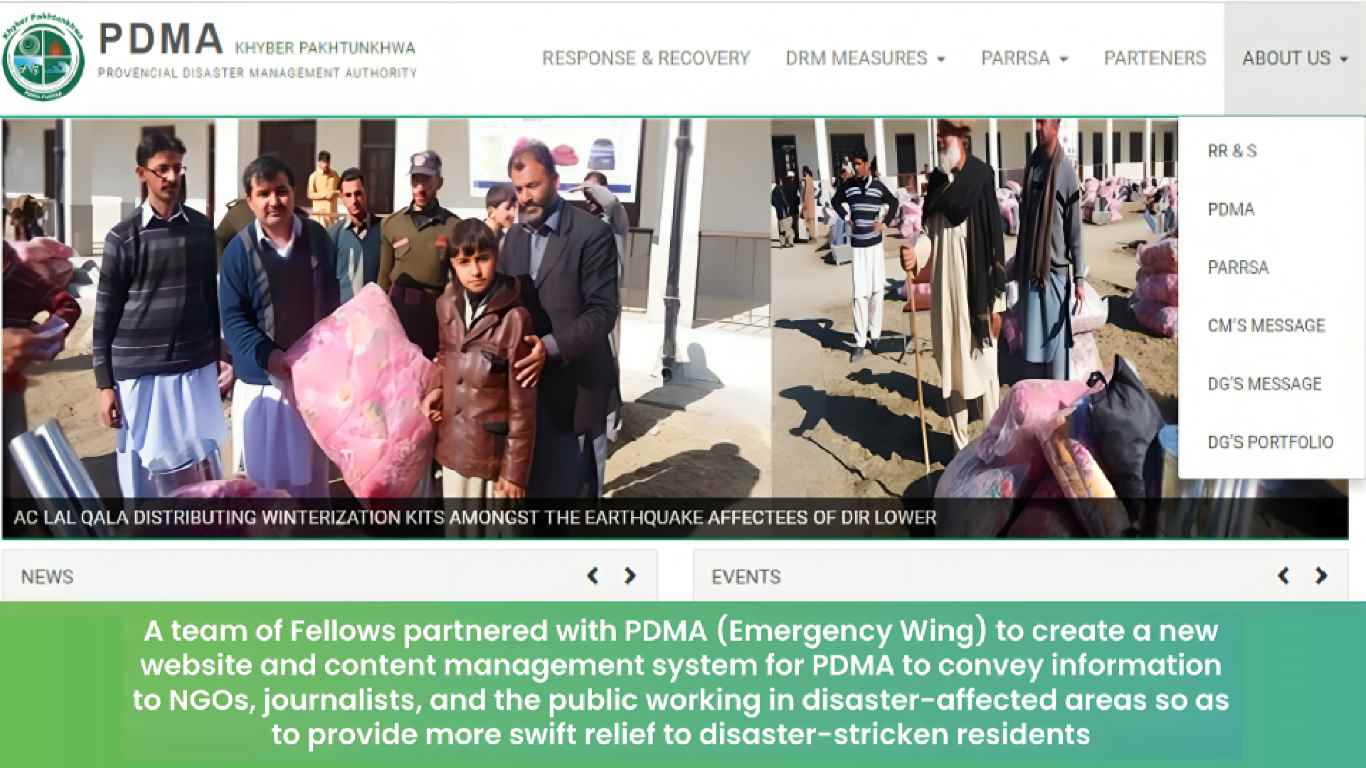 PDMA Official Web App | Code for Pakistan